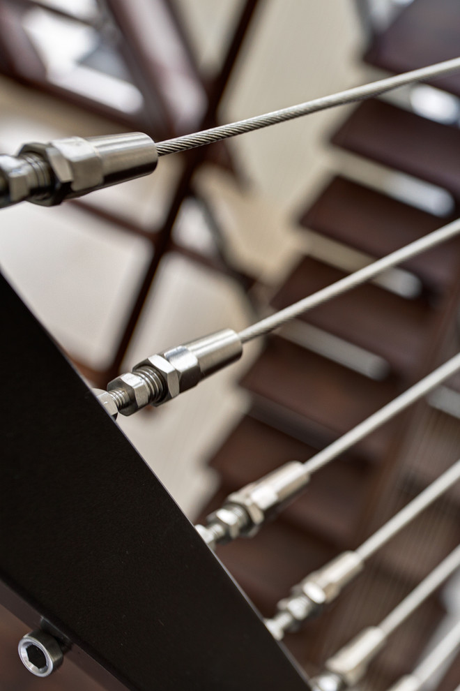 Center Stringer Stair - Modern - Staircase - Miami - by Feil Inc. Wood ...