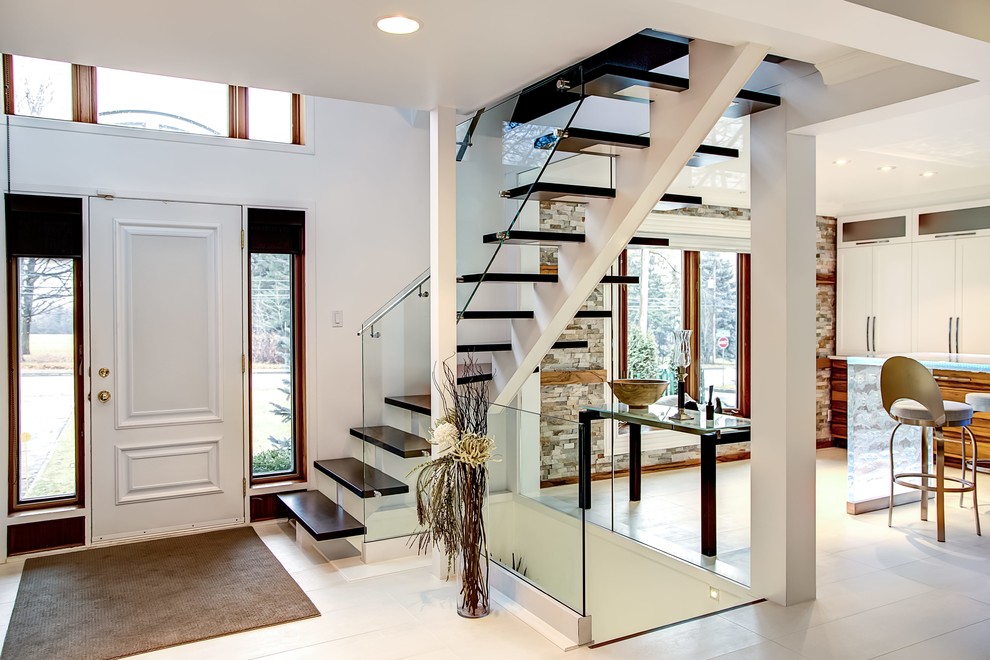 CENTRAL STRINGER - Modern - Staircase - Montreal - by Battig Design | Houzz
