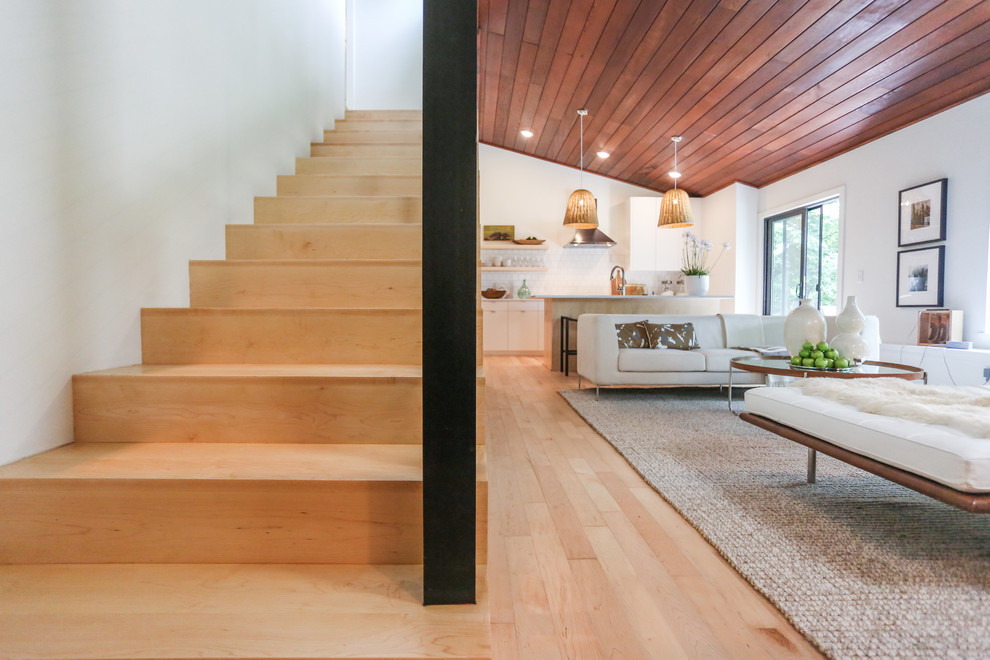 Natural Maple - Contemporary - Staircase - Minneapolis - by Unique Wood ...
