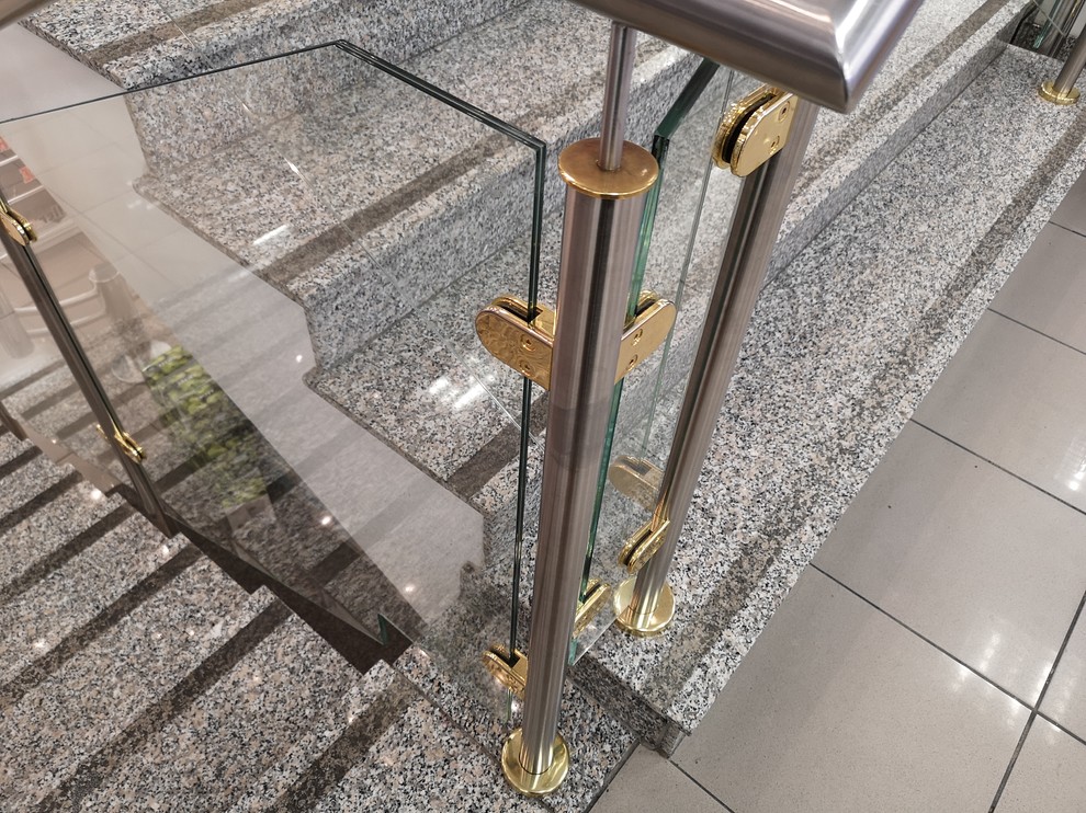 Choice of High-end Shopping Malls：Titanium plating Glass Railing System ...