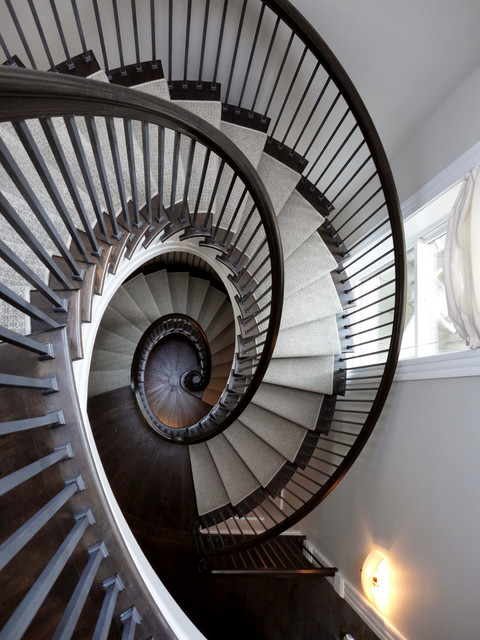 Circular, Curved and Spiral Staircases - Traditional - Staircase ...