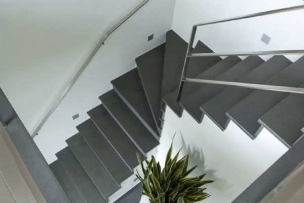 Classic Basalt Tile Honed Stoneskin Mosaic - Contemporary - Staircase ...