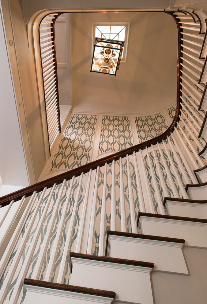 Classic Greek Revival Custom Home - Traditional - Staircase - Chicago ...
