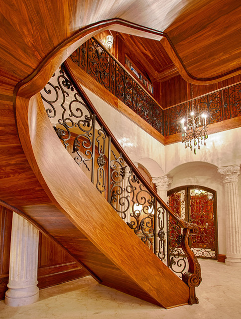 Classical Curved Stairs - Traditional - Staircase - Tampa - by Arcways ...