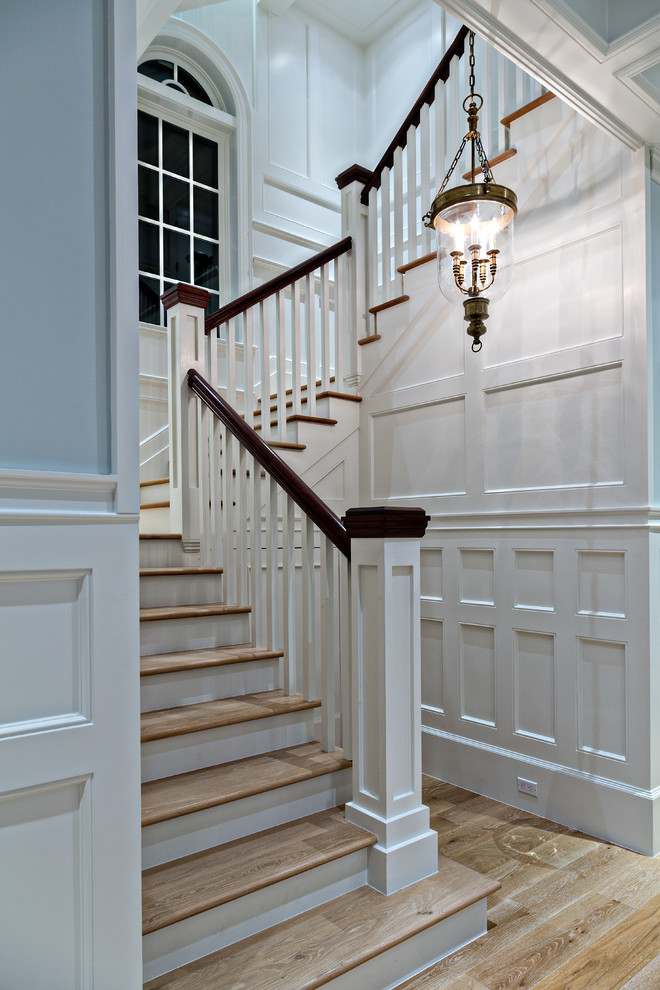 Coastal Paneled Stairwell - Traditional - Staircase - Miami - by Beres ...