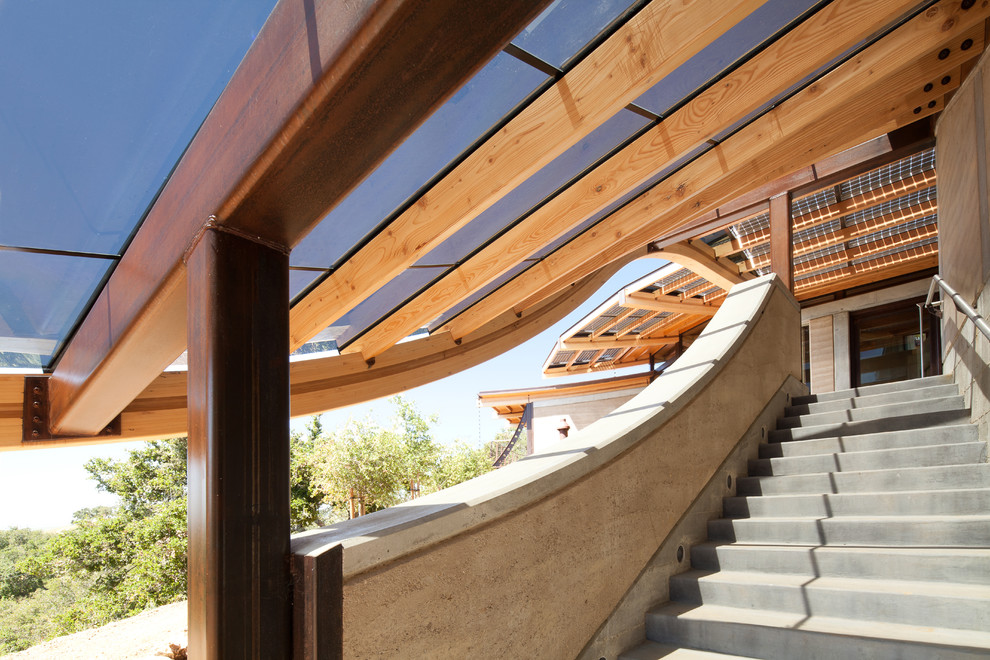 Coastal Rammed Earth - Eclectic - Staircase - San Luis Obispo - by ...
