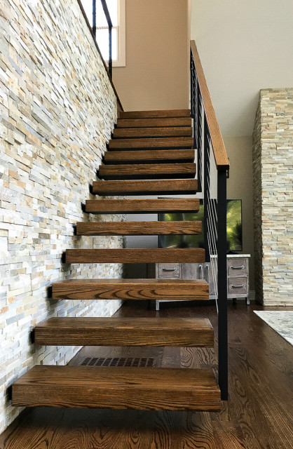 Concealed Cantilever Stairs - Shelton, CT - Modern - Staircase - New ...