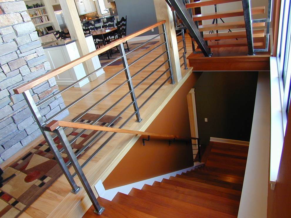 Contempoary Stair Railing - Modern - Staircase - Milwaukee - by Iron ...