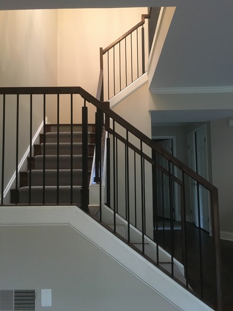 Contemporary custom railing - vertical design - Staircase ...