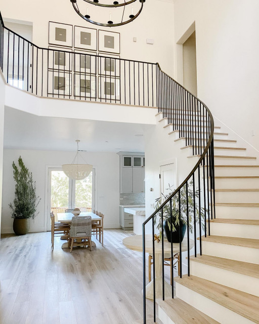 Farmhouse Stair Railing Iron Contemporary Farmhouse Chic Stair Railing