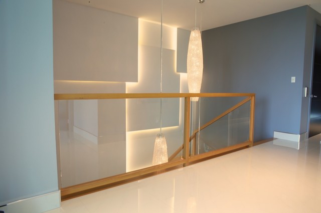 Contemporary Glass Railing Contemporary Staircase Other By Bp Banister Houzz Uk