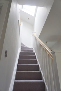 Contemporary Makeover of 1950s House - Contemporary - Staircase - Other ...