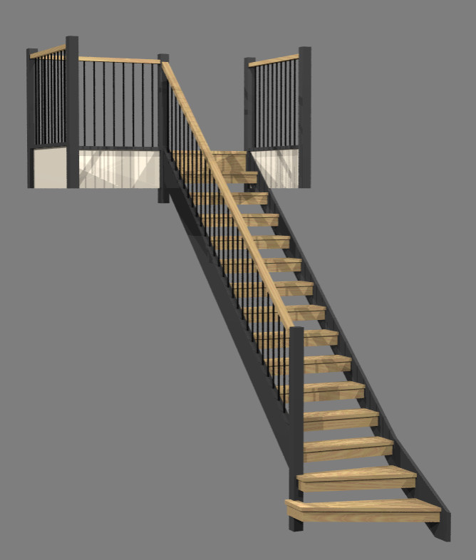 Contemporary Open Riser Stairs with Metal Spindles - Contemporary - Staircase - Hampshire - by ...