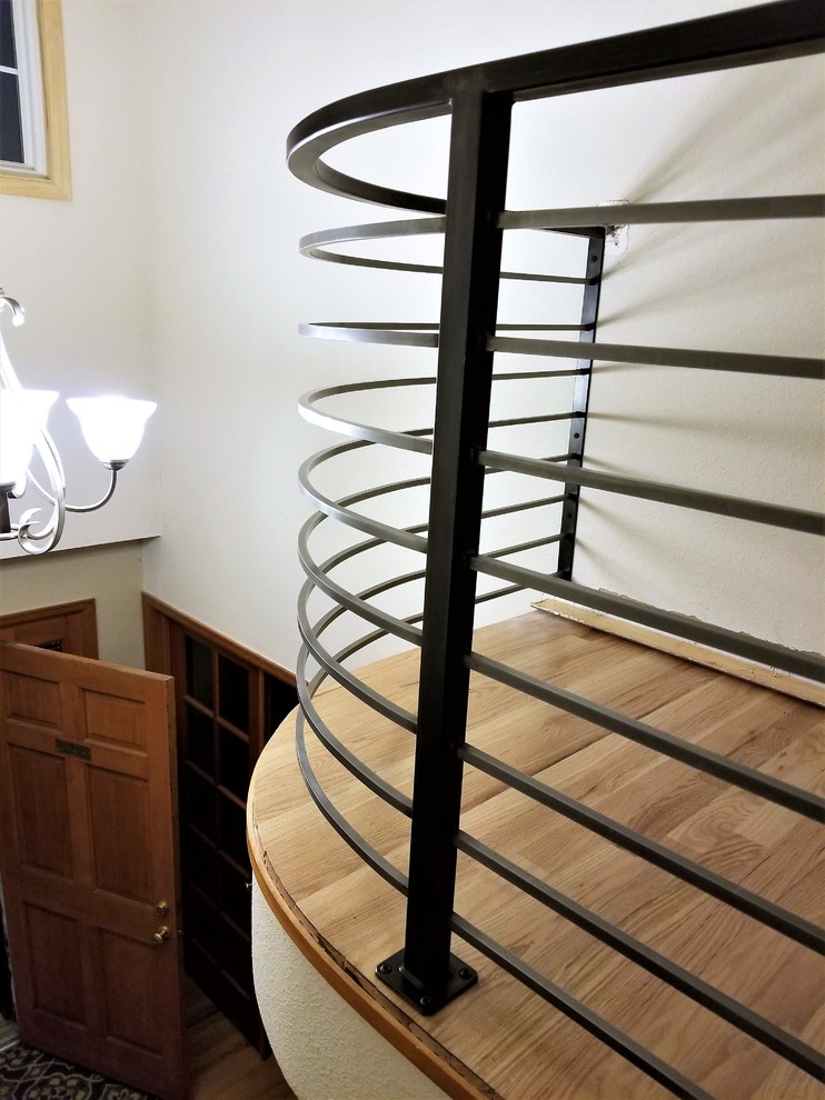 Contemporary Railing with Curve - Contemporary - Staircase - Denver ...
