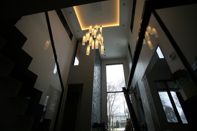 CONTEMPORARY TWO STORY FOYER LIGHTING, MODERN ENTRY CHANDELIER FOR HIGH ...