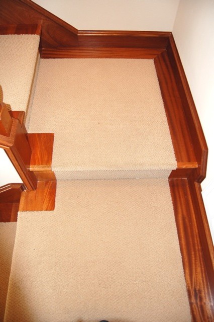 Continuous False tread-ends & skirts - Traditional - Staircase - San ...
