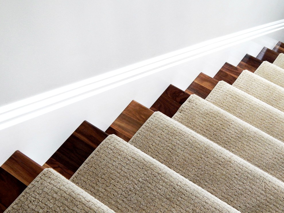 Conventional stair with flared bottom - Naples - Traditional ...