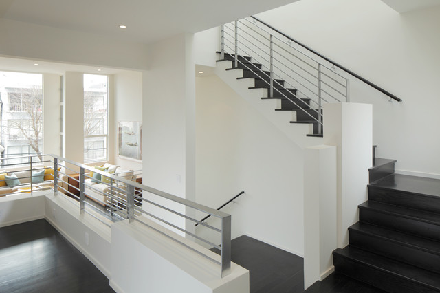 Cosmetic updates on 1980s home - Modern - Staircase - San Francisco ...