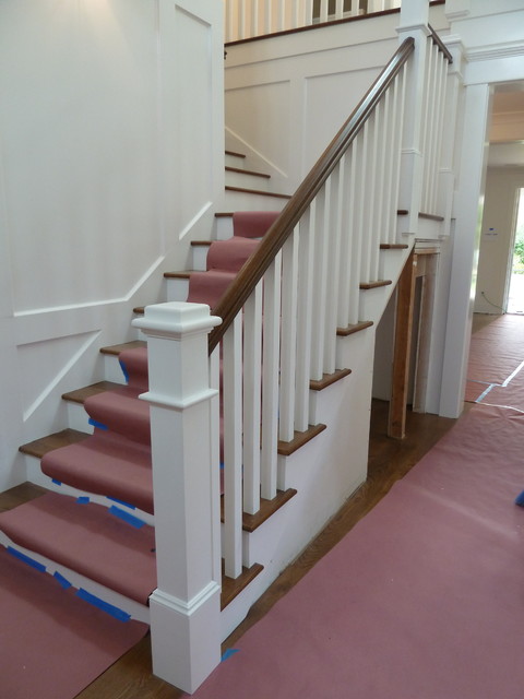 Craftsman Wood railing and staircase - Craftsman - Staircase - San ...