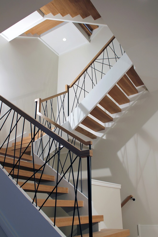 Criss-Cross - Contemporary - Staircase - Chicago - by Designed Stairs ...