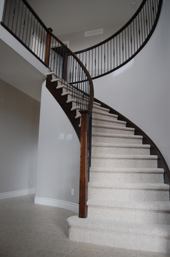 Curved Carpet grade stairs - Staircase - Toronto - by TFP Stairs and ...