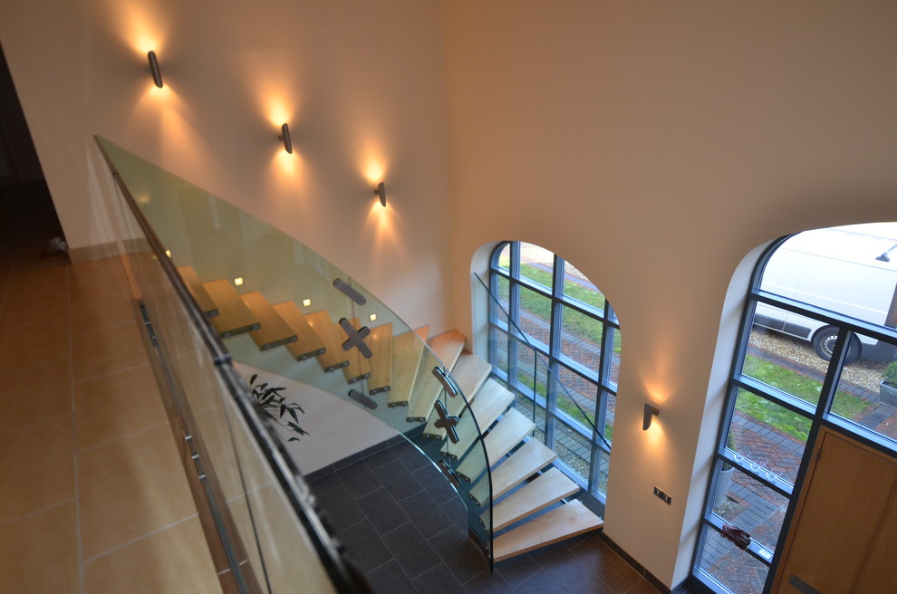 curved glass staircase - Modern - Staircase - Other - by Siller Stairs ...
