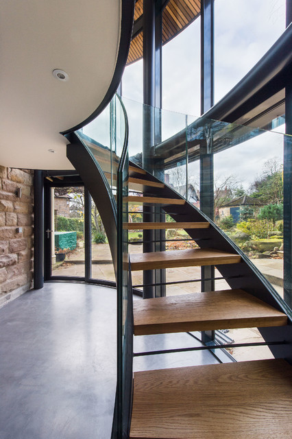 Curved Glazed Extension, Harrogate - Contemporary - Staircase - Other ...