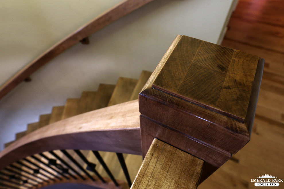 Curved Maple Staircase - Rustic - Staircase - Other - by Canadian ...