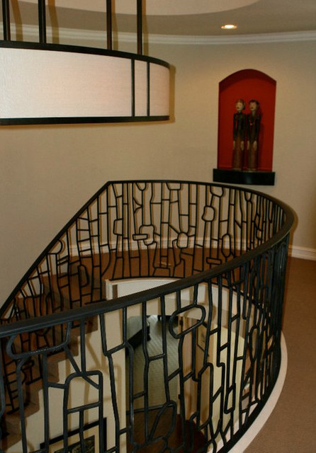 Curved Organic Stair Railing - Staircase - Detroit - by Gallery Steel ...