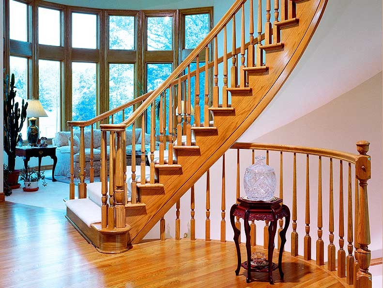 Curved Rail and Stairs - Traditional - Staircase - Cleveland - by ...