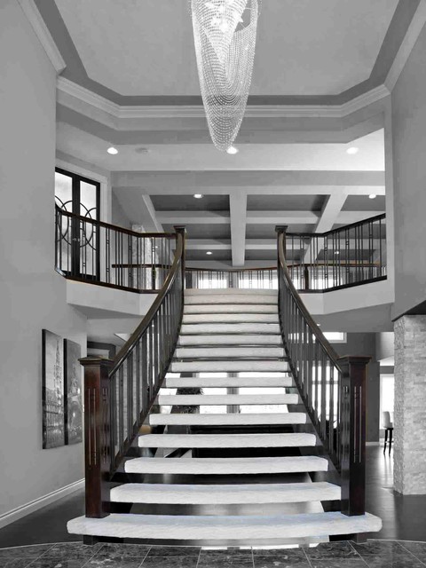 Curved Stair for Kimberley Homes - Contemporary - Staircase - Edmonton ...