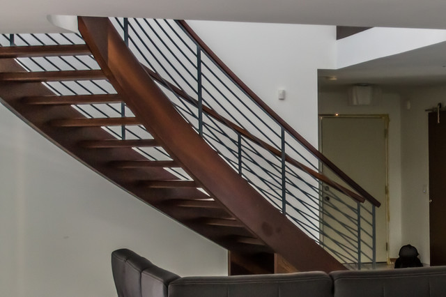 Curved Stair Project. Knight Residence - Contemporary - Staircase ...