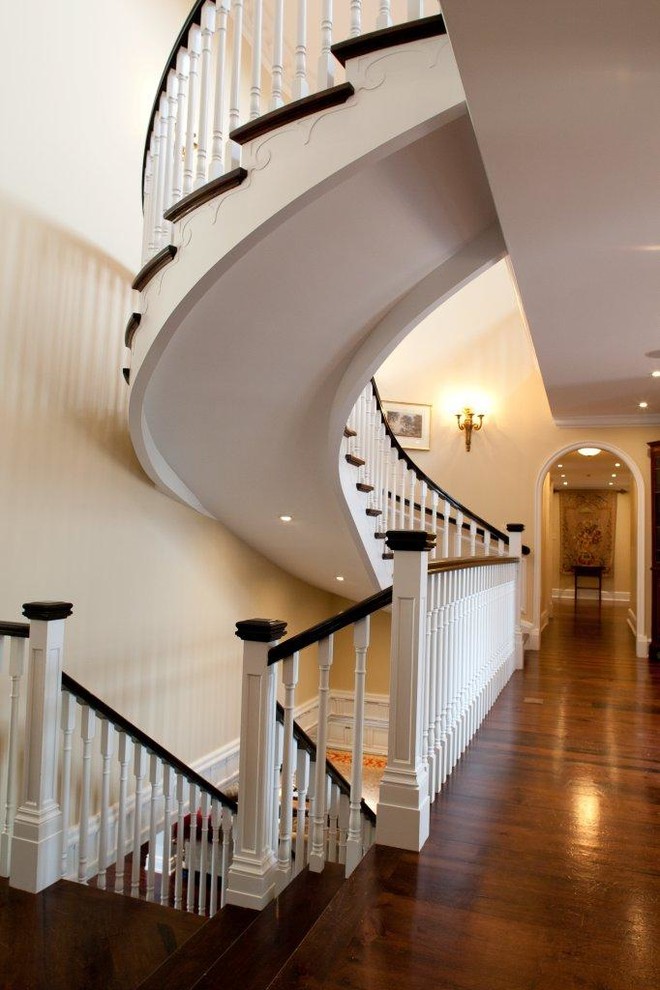 Curved Stair - Traditional - Staircase - Toronto - by Royal Oak Railing ...
