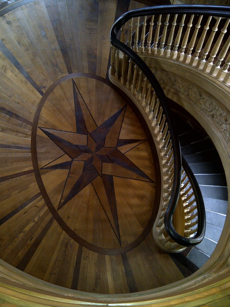 Curved Stair With Wood Pickets - Staircase - London - by Roes Stair ...