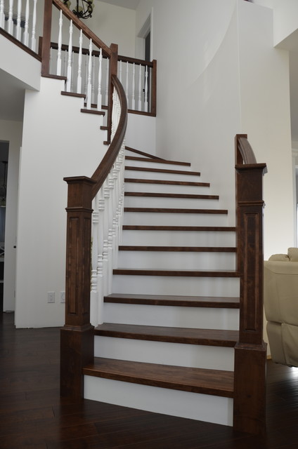 Curved Stairs with Balustrade - Traditional - Staircase - Other - by ...