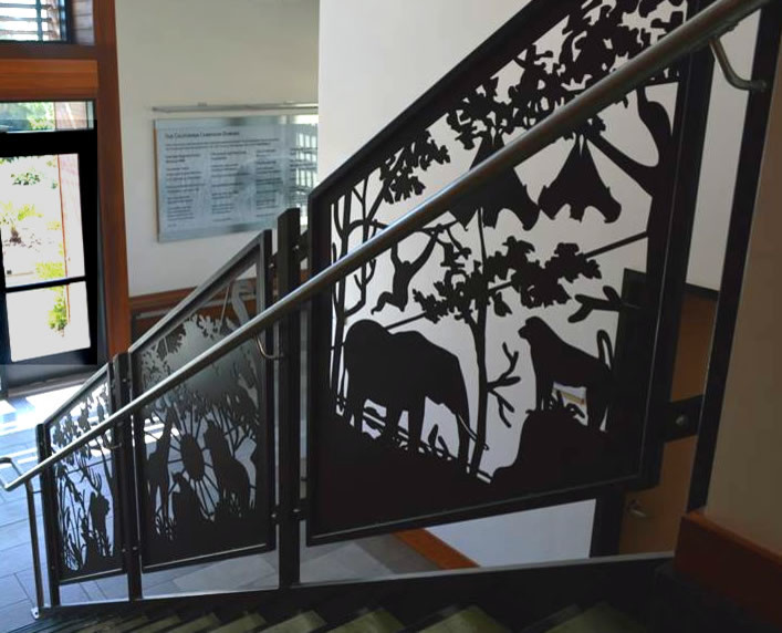 Custom African Animal Staircase Railing - Modern - Staircase - San ...