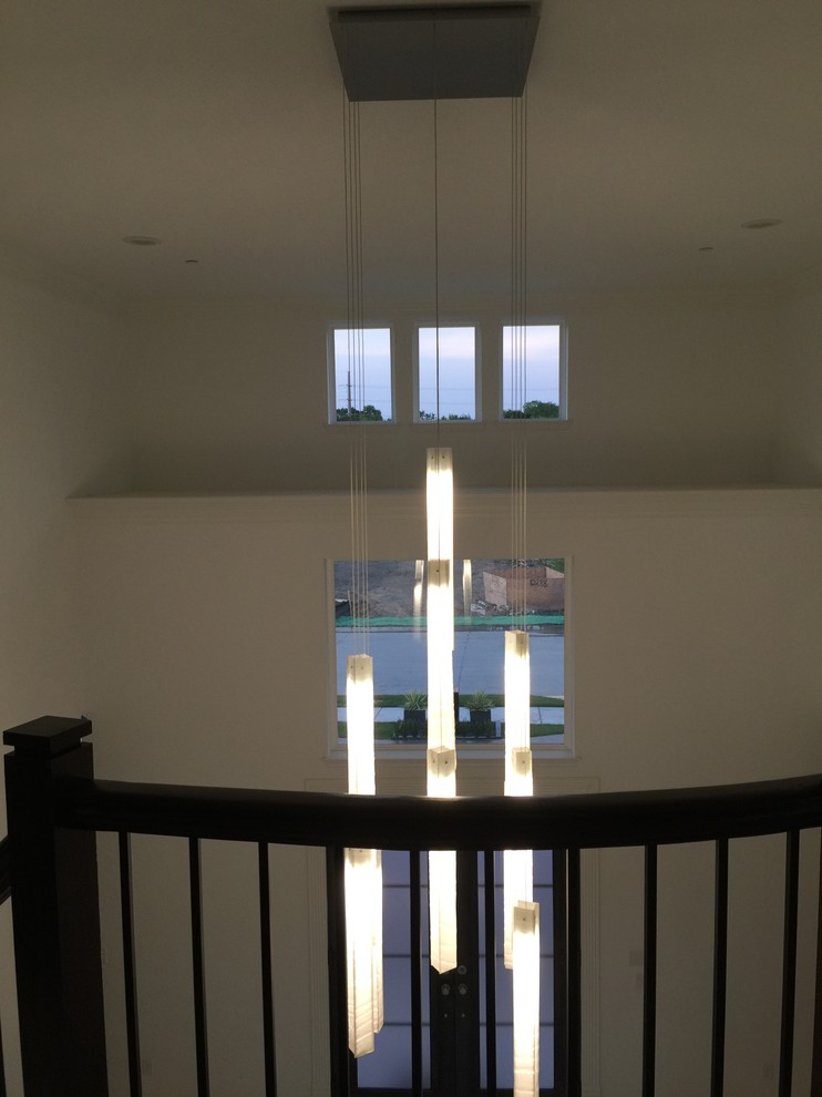 CUSTOM ART DESIGNER LIGHTING, CONTEMPORARY LED CHANDELIER WHITE CANDLES ...