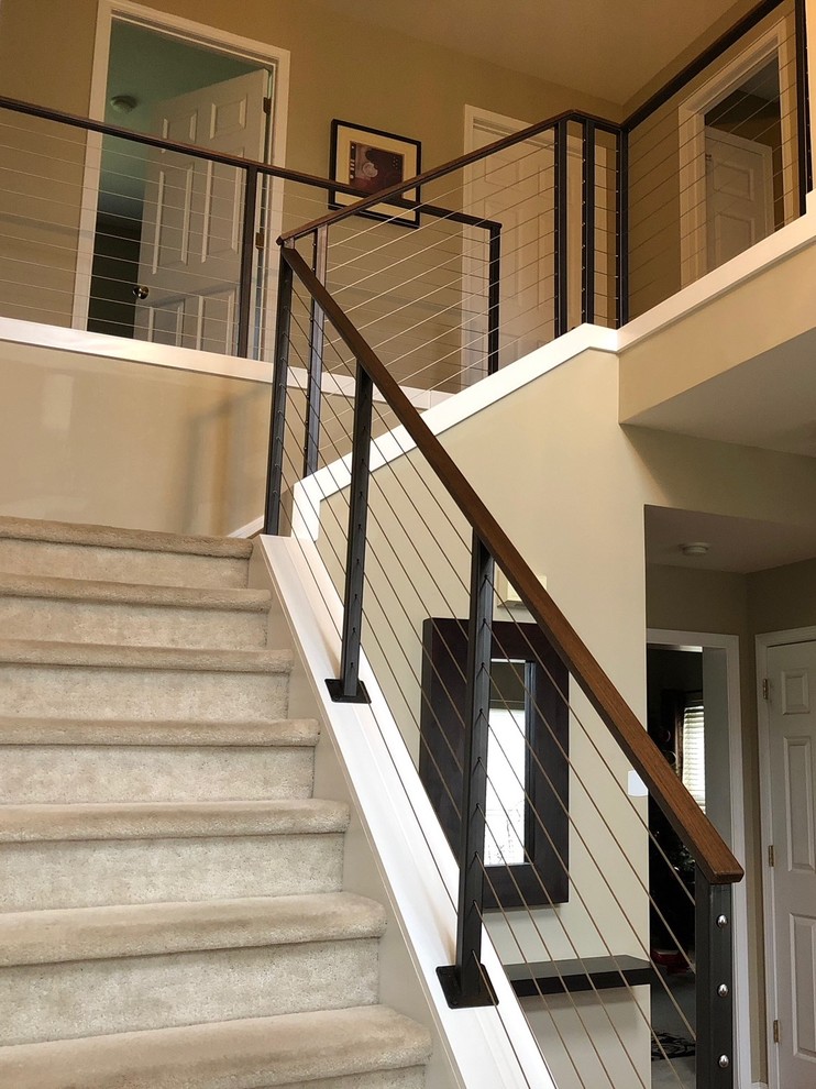 Custom cable railing - Modern - Staircase - Philadelphia - by Capozzoli ...
