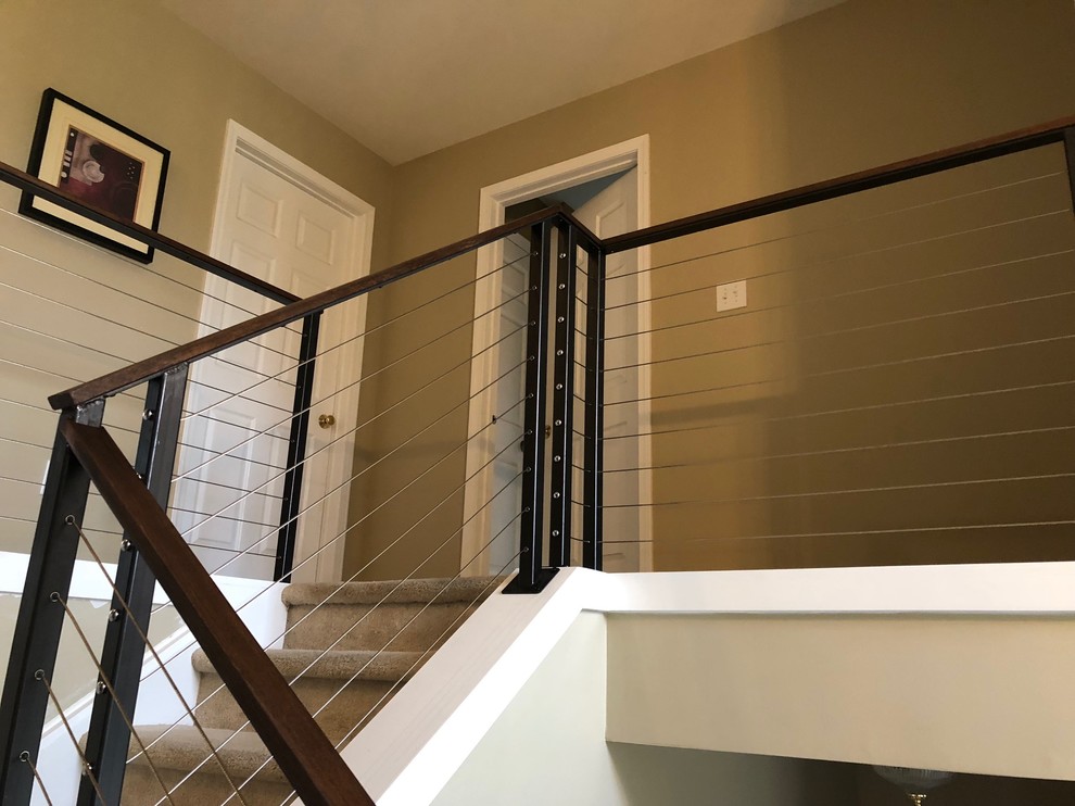 Custom cable railing - Modern - Staircase - Philadelphia - by Capozzoli ...