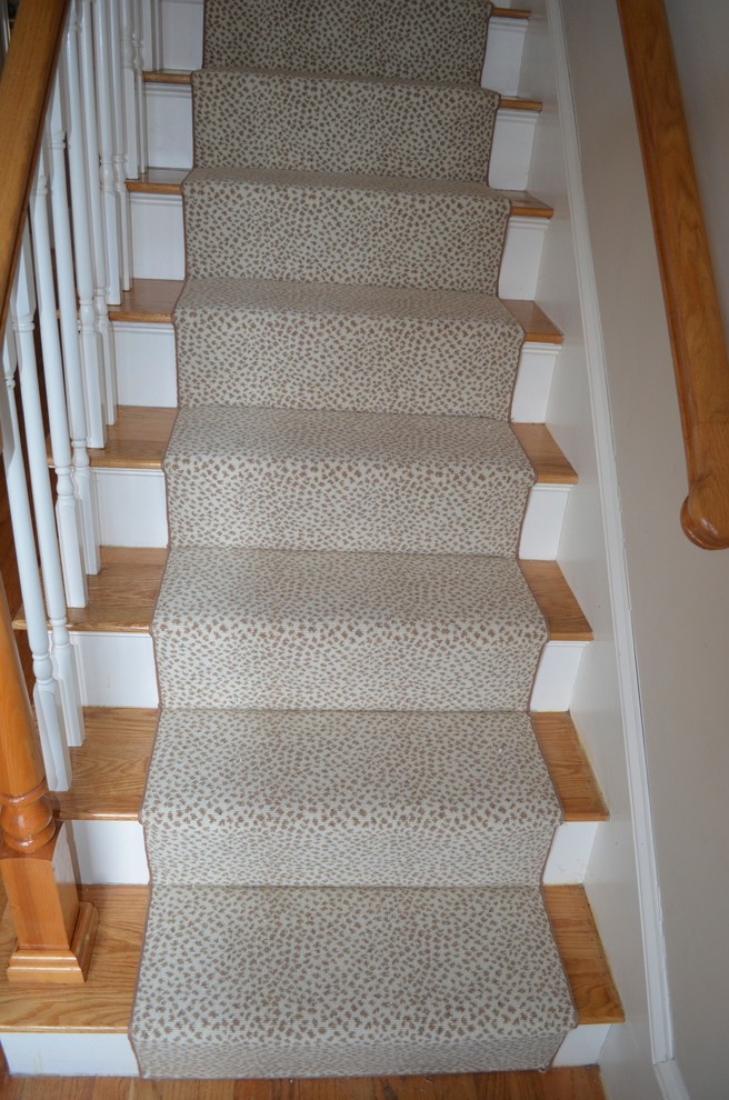 Custom Fabricated Stair Runner Belmont, MA - Contemporary - Staircase ...