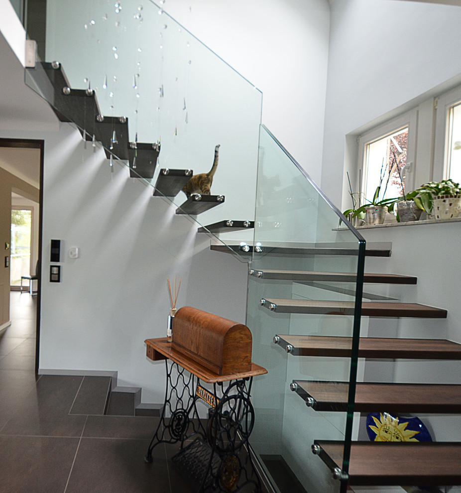 custom floating stair quater turn - Modern - Staircase - Other - by ...