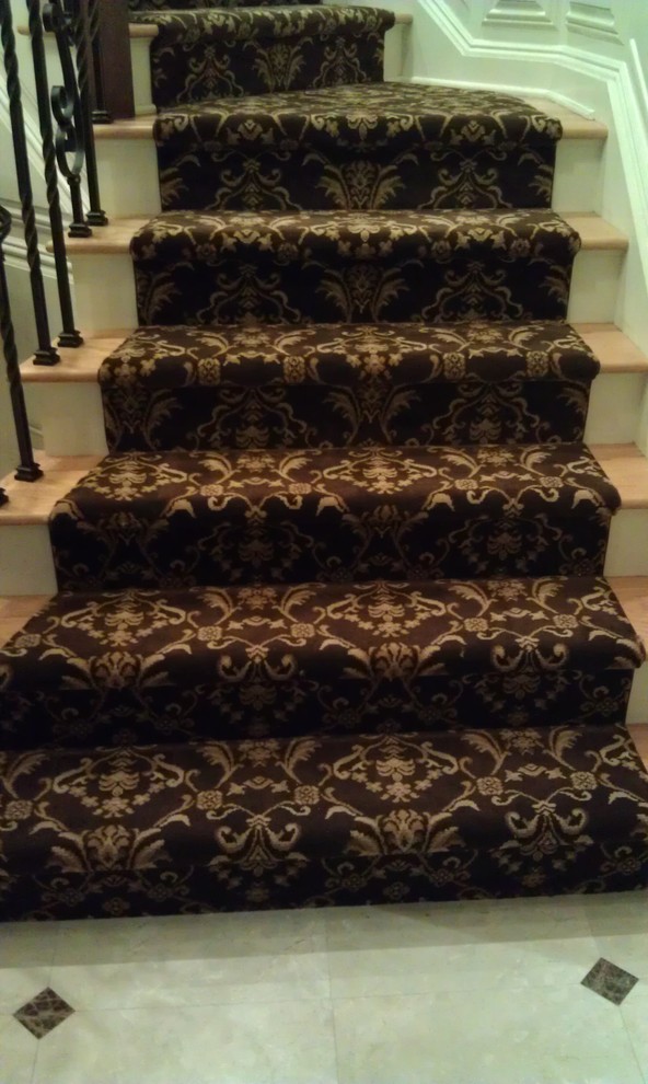 Custom Floral Waterfall Staircase - Traditional - Staircase - New York ...