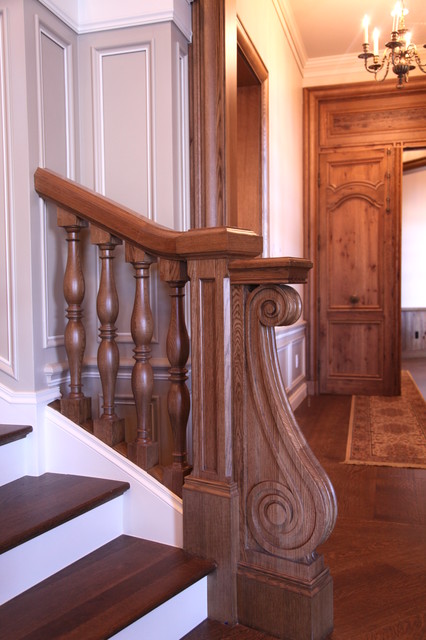 Custom Millwork featuring Salvaged Antique Oak, Inspired by French ...