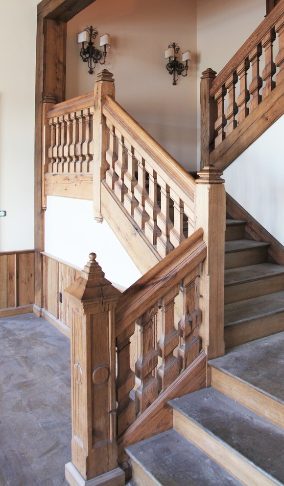 Custom Millwork featuring Salvaged Antique Oak, Inspired by French ...