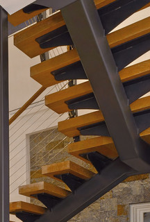Custom Modern Center Stringer Stairs - Contemporary - Staircase - New ...