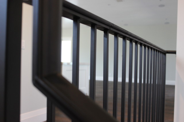 Custom Wrought Iron Dixie Cap Handrail with Square Balusters & Newels ...