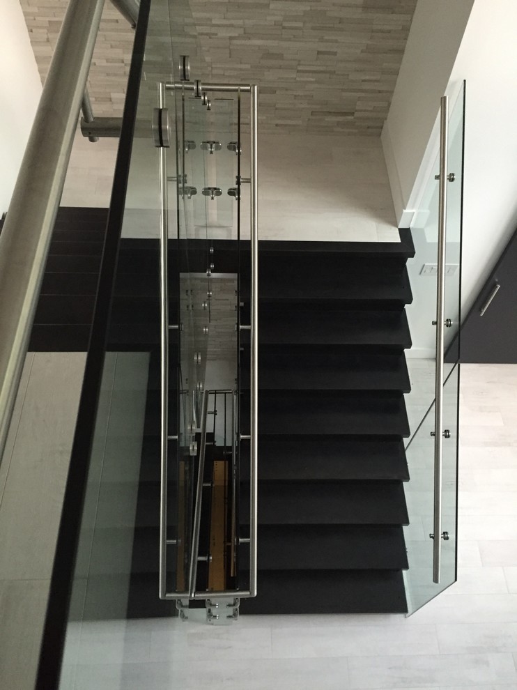 Dark Boxed Stairs - Contemporary - Staircase - Toronto - by Architech ...