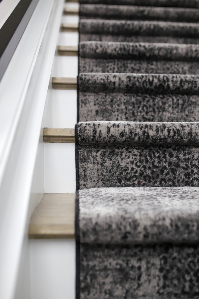 Dark Leopard Stair Runner - Staircase - Boston - by The Carpet Workroom ...