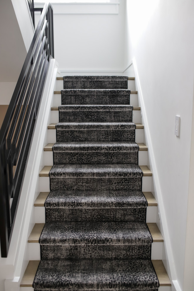 Dark Leopard Stair Runner - Staircase - Boston - by The Carpet Workroom ...