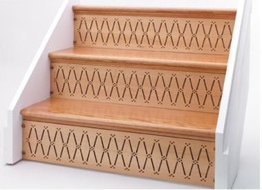 Decorative Stair Risers - Traditional - Staircase - Cincinnati - by One ...